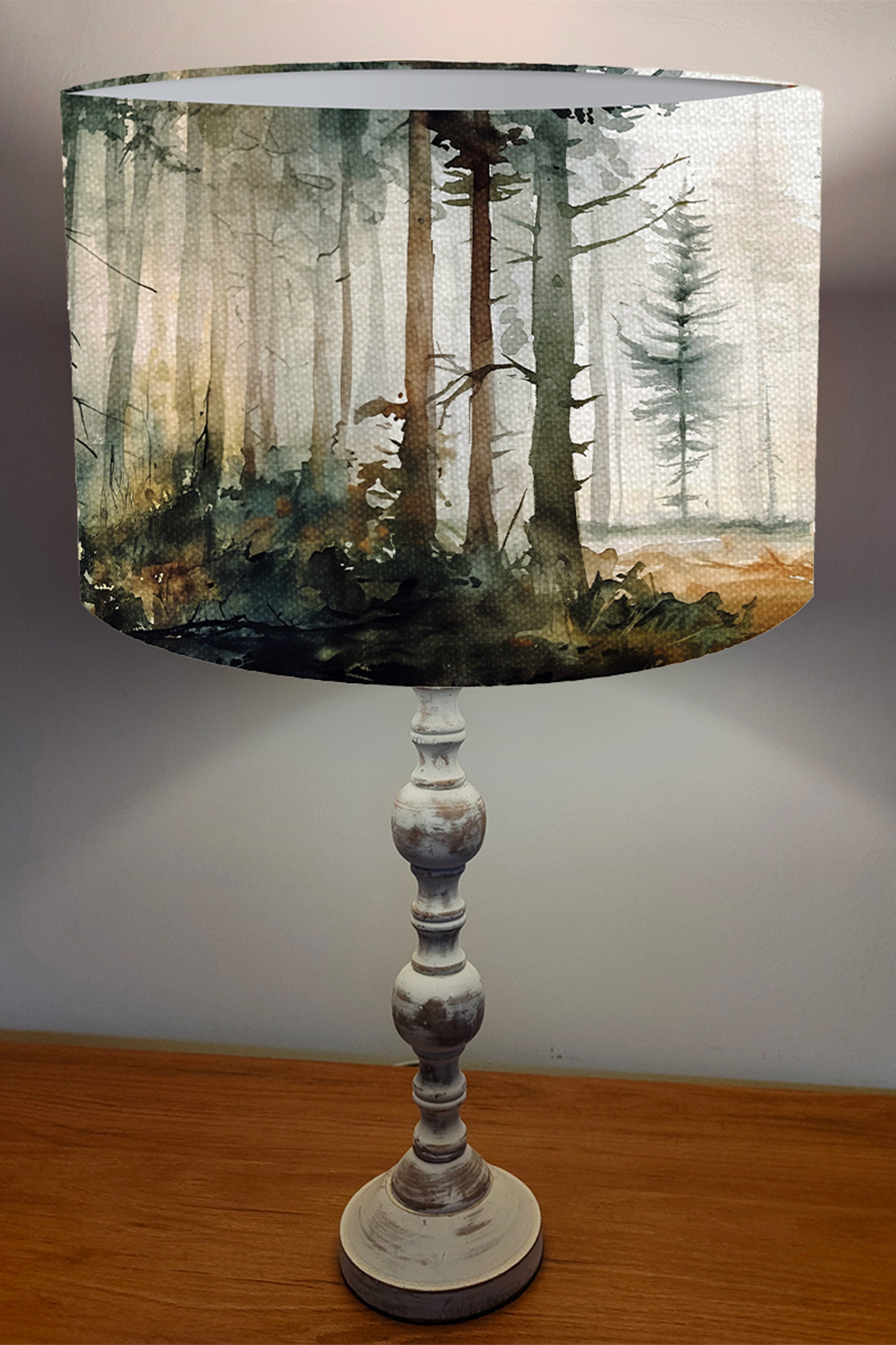 Lampshade for a Floor and Pendant Lamp, Forest Theme, Woodland Style ...