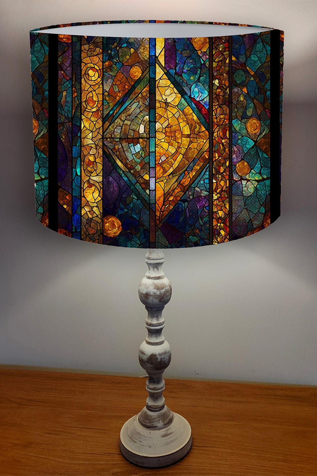 Stained Glass Lampshade for Standing and Hanging Lamps V! Handmade ...