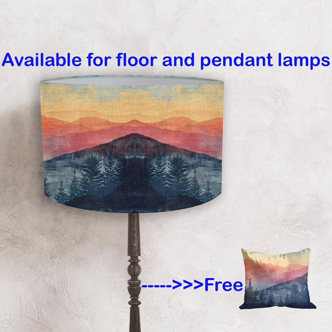 Lampshade for a Lamp, Sunset , Clouds , Sky , Mountains - Perfect for ...