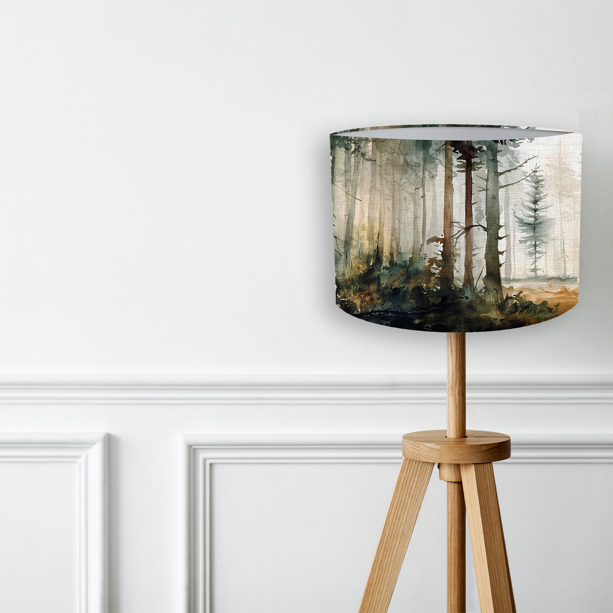 Lampshade for a Floor and Pendant Lamp, Forest Theme, Woodland Style ...