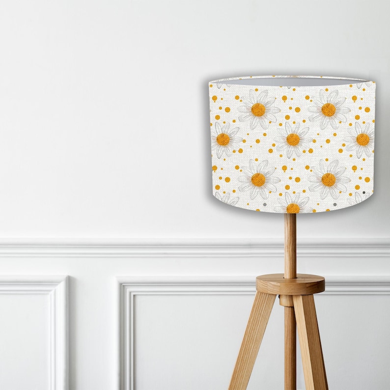 Lampshade for a Floor and Pendant Lamp, Lampshade With Daisies, Perfect ...