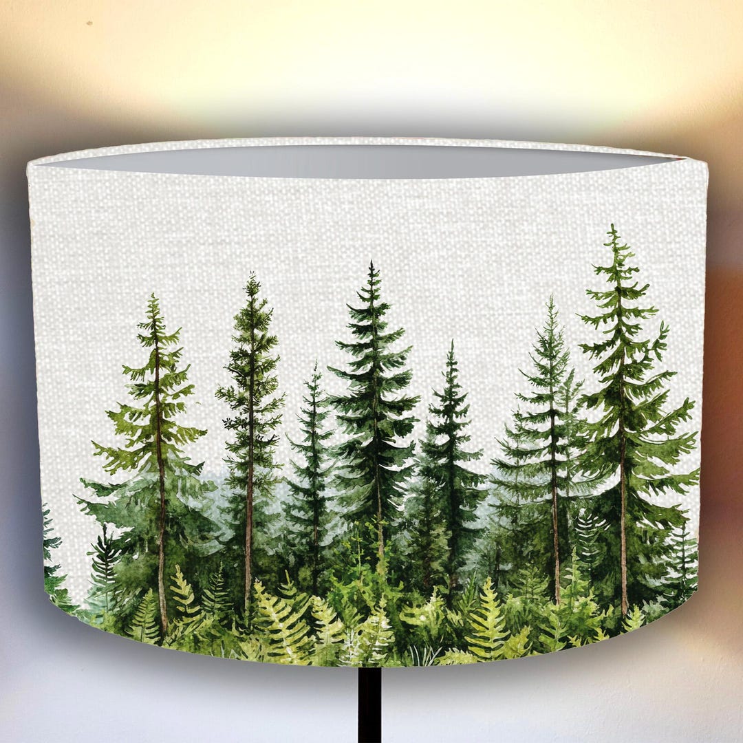 Forest Lampshade, Lampshade With Tree Pattern, Scandinavian Design ...