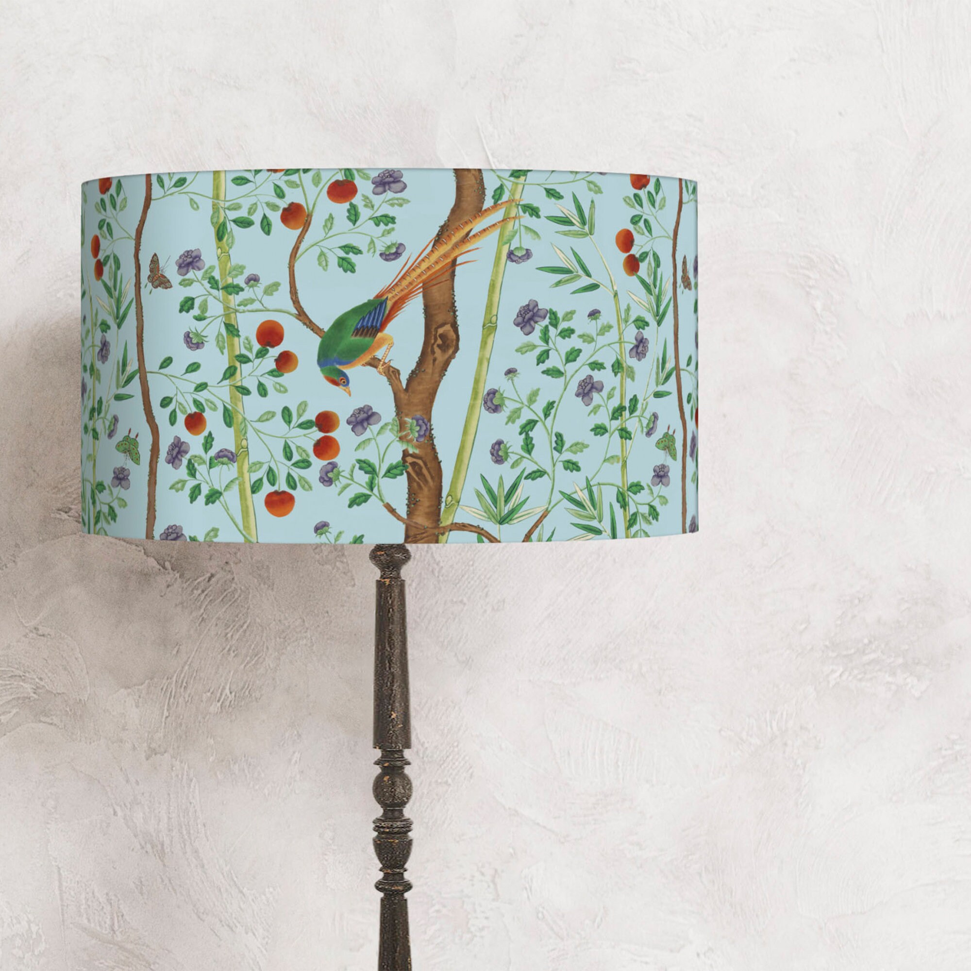 Black Lampshade Birds in the Forest Motif Perfect for Your Lamp and ...