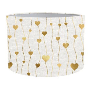 Lampshade for a Floor and Pendant Lamp, Lampshade With Hearts, White ...