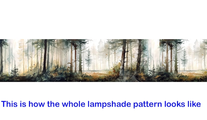 Lampshade for a Floor and Pendant Lamp, Forest Theme, Woodland Style ...