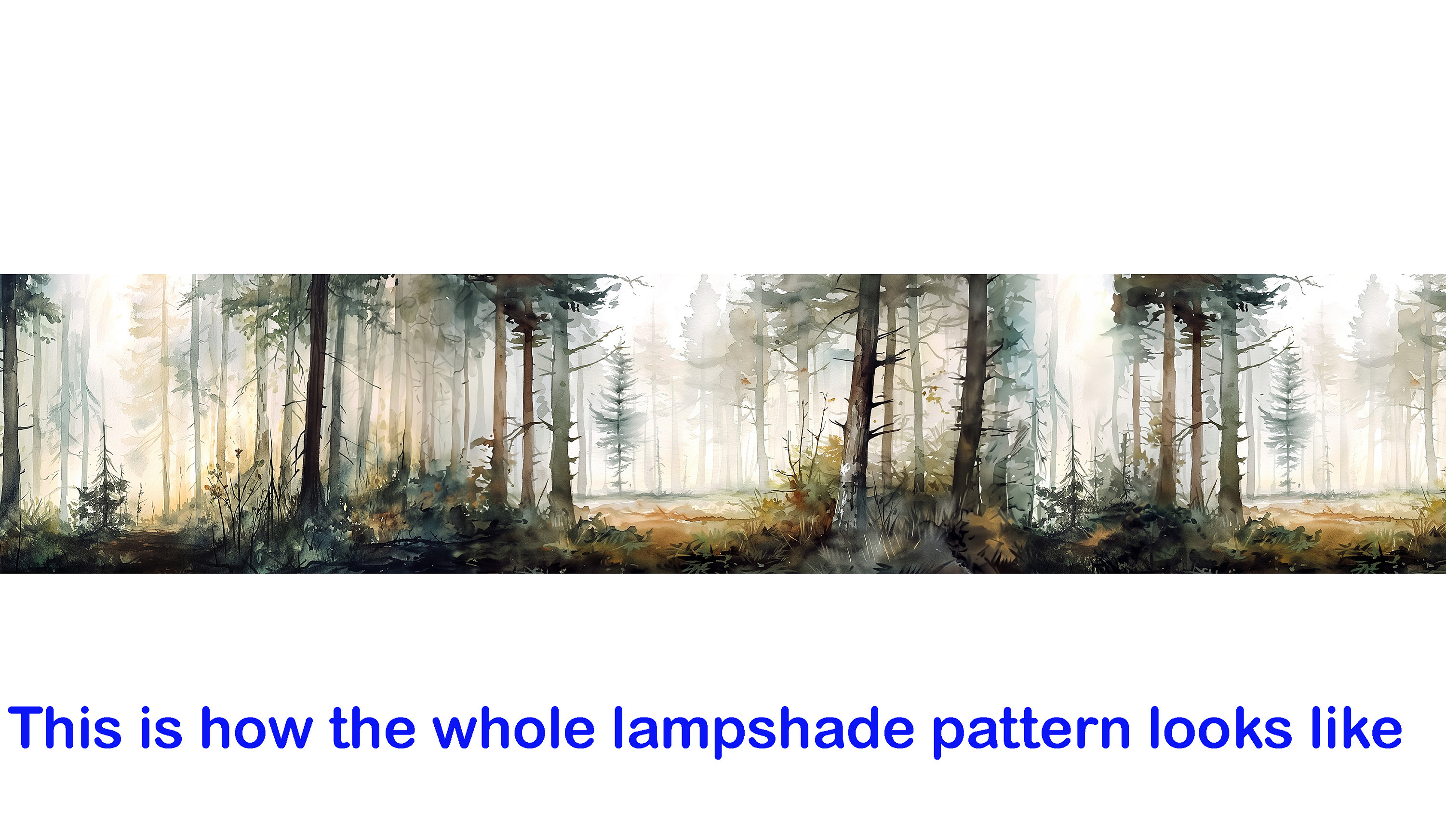 Lampshade for a Floor and Pendant Lamp, Forest Theme, Woodland Style ...