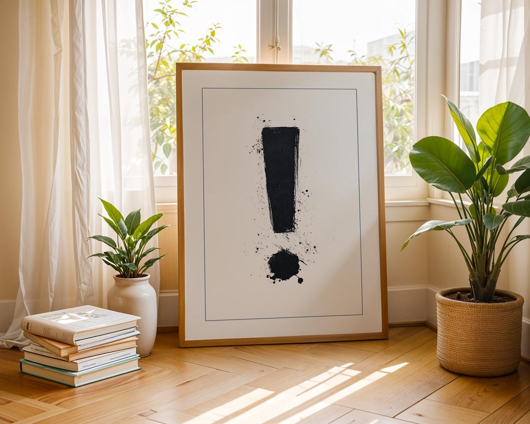 Exclamation Mark | Bold Typography Art | Ink Splatter Punctuation ...