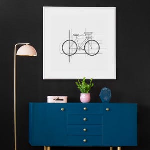 Bicycle Wall Art Collection | Vintage Bike Illustration Prints ...