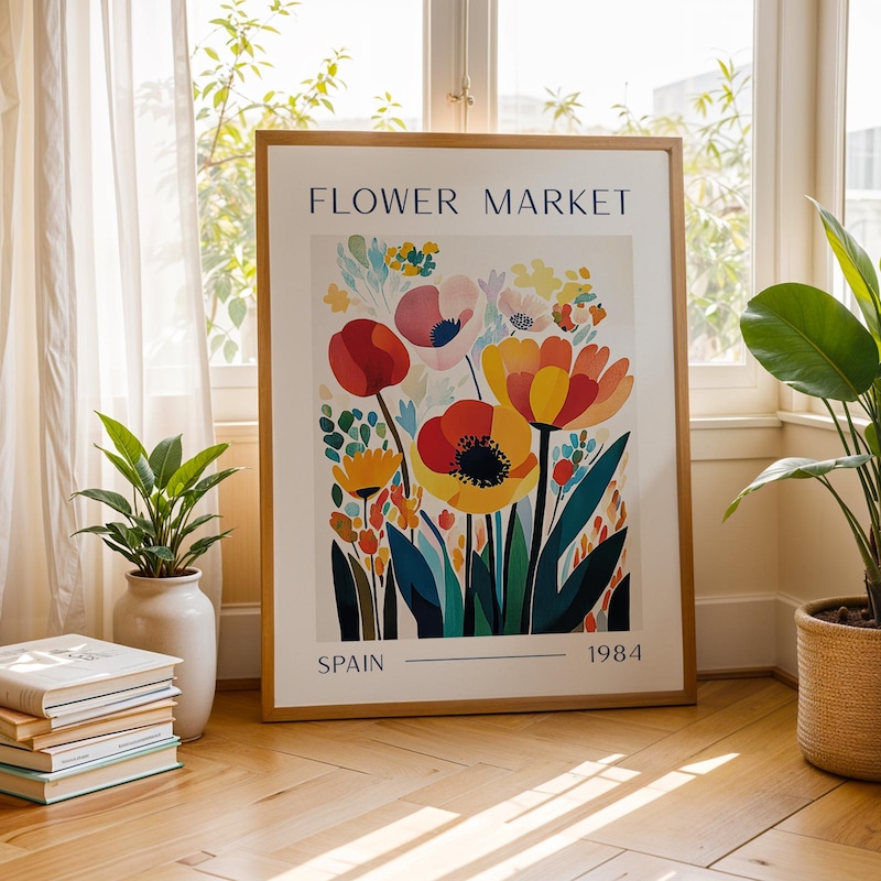 Flower Market Poster - Etsy