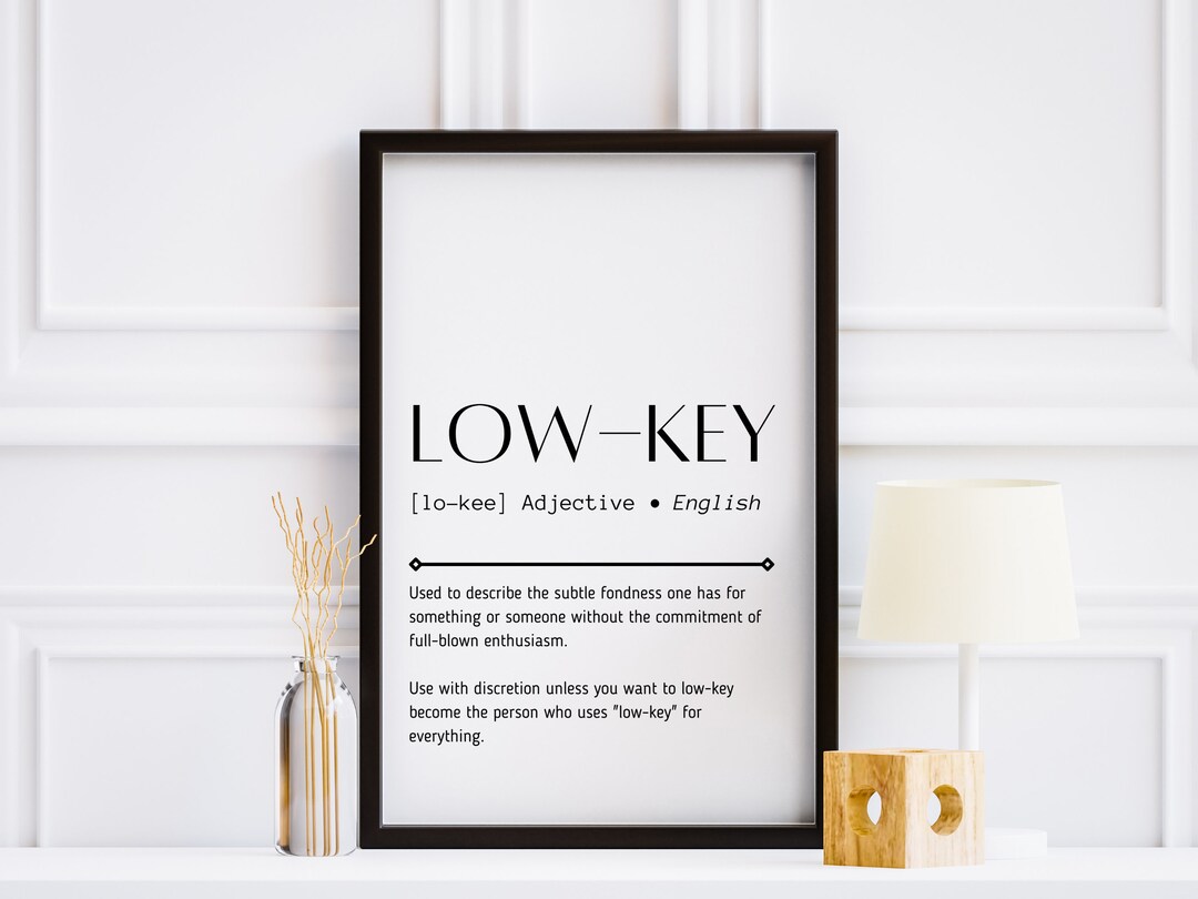 Low-key Funny Word Definitions Humorous Wall Art Digital Printable Art ...