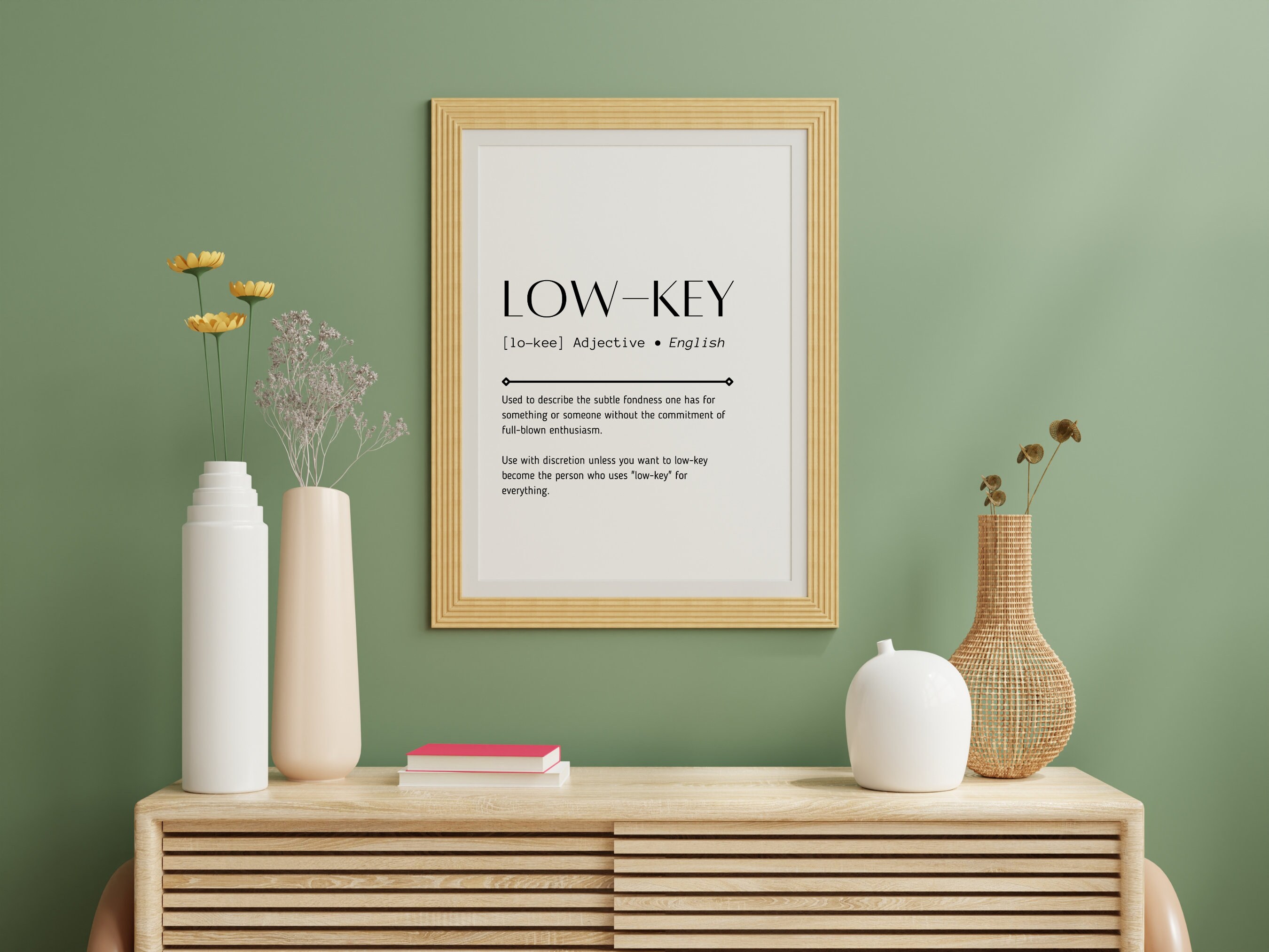 Low-key Funny Word Definitions Humorous Wall Art Digital Printable Art ...