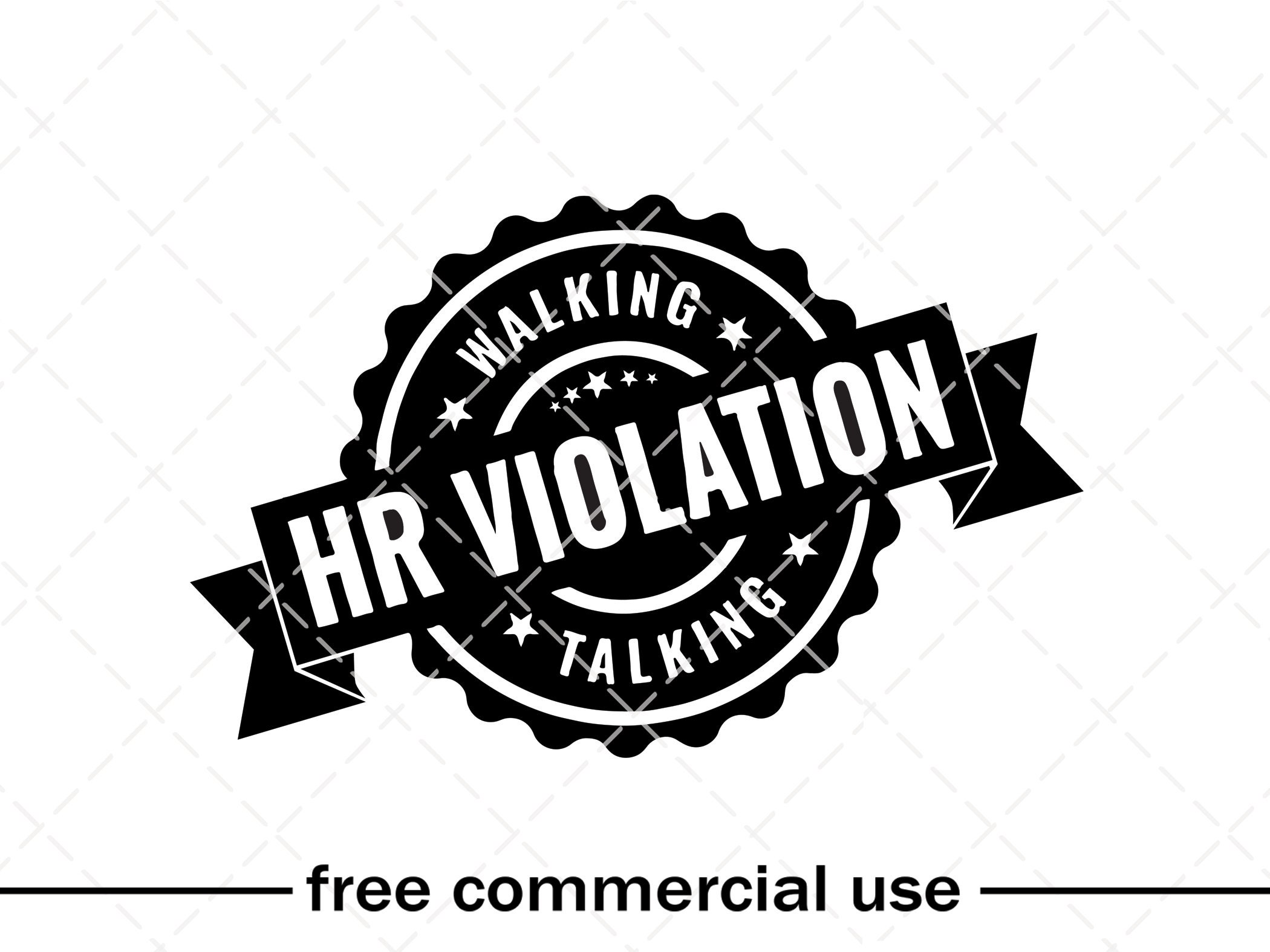 Funny Walking Talking HR Violation SVG Stamp Design, Funny Gag Gifts ...