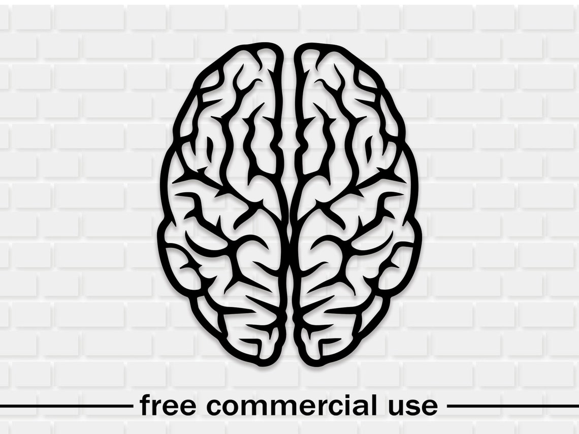 Brain SVG, Brain PNG, Brain Clipart, Brain Cut File, Brain Stencil ...