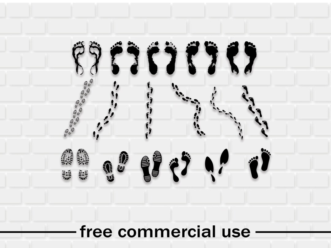Footprint SVG, Foot Print SVG, Footprint Clipart, Shoe Print Svg, Shoe ...