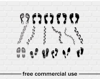 Footprint SVG, Foot Print Svg, Footprint Clipart, Shoe Print Svg, Shoe ...