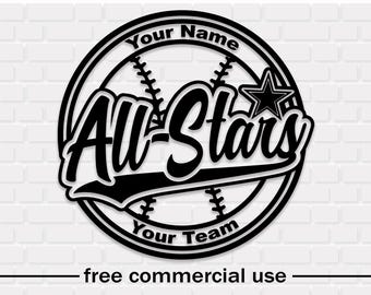 All Star Svg, All-star Svg, Baseball Svg, Baseball, Allstar, All Stars ...