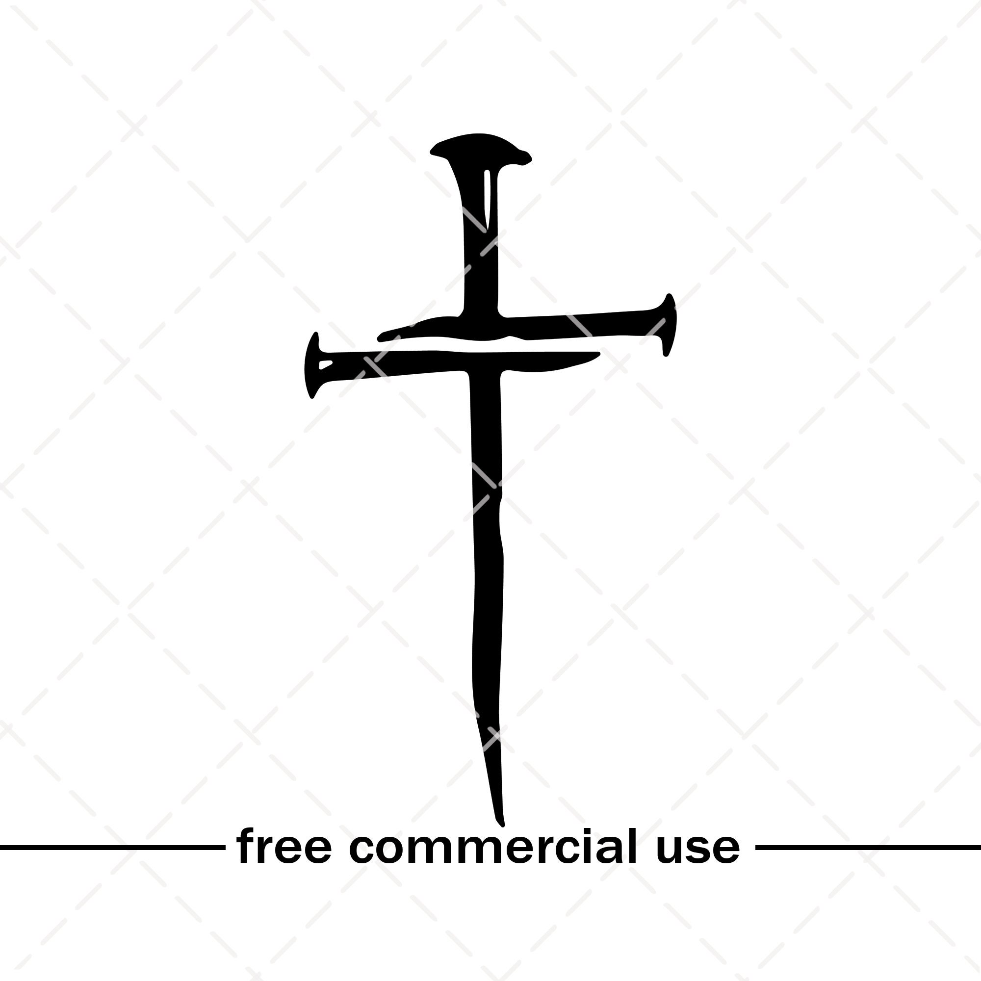 Three Nails Cross SVG Cut File, Faith Jesus Crucifix Christian ...