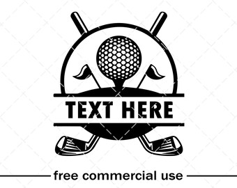 Golf Svg, Golf Name Frame Svg, Golf Ball Svg, Golf Clipart, Golf Cricut ...