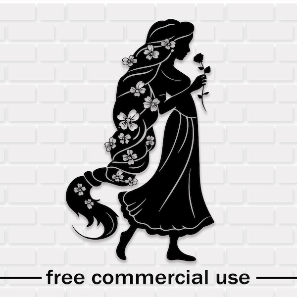Rapunzel Svg - Etsy
