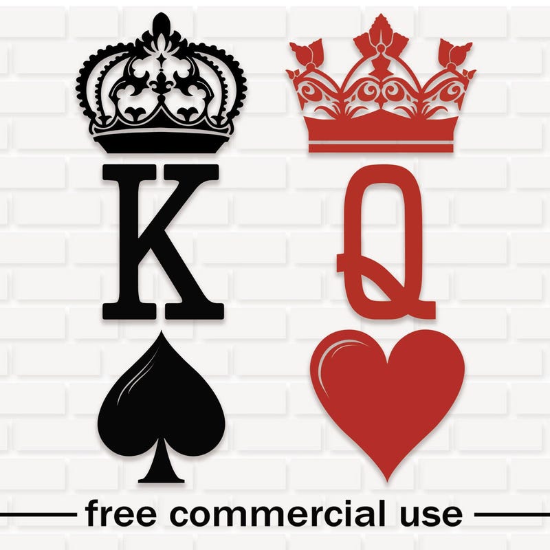 King and Queen Svg - Etsy