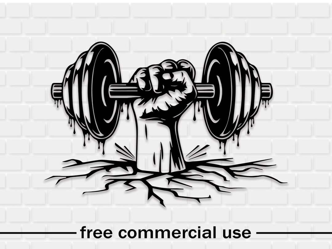 Dumbbell SVG, Crossfit SVG, Dumbbell Cut Files for Cricut, Barbell Svg ...