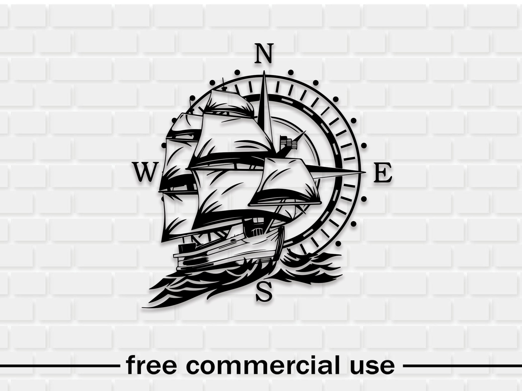 Ship Compass SVG , Ship SVG , Boat Svg , Compass Svg , Nautical Svg ...