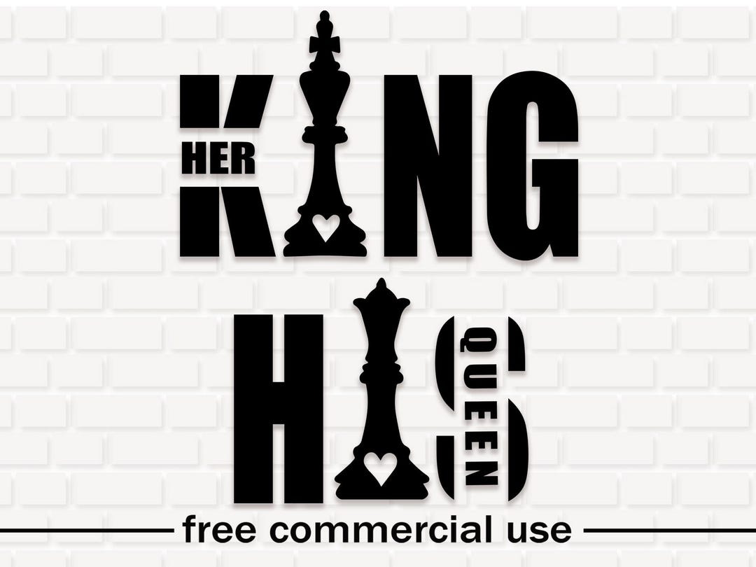 Her King Svg, His Queen Svg, Couple Png, Valentine's Day, Husband and ...