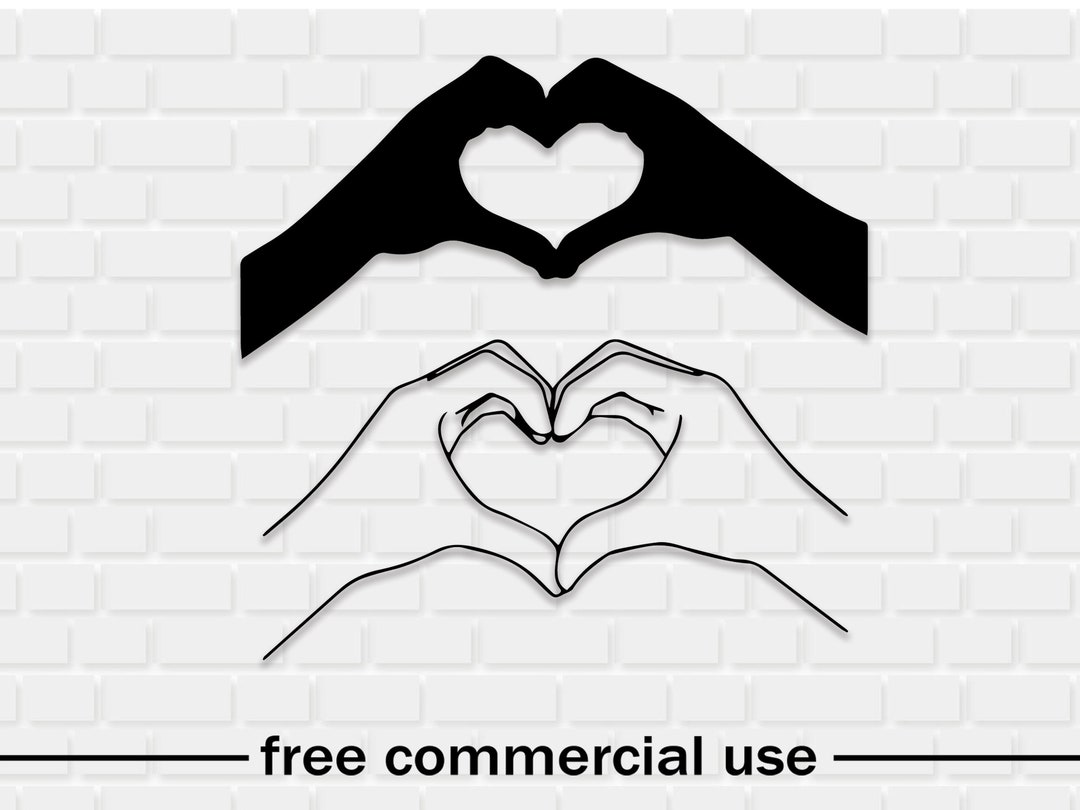 Manos de corazón SVG, Manos de corazón, Manos de amor SVG, Signo de ...