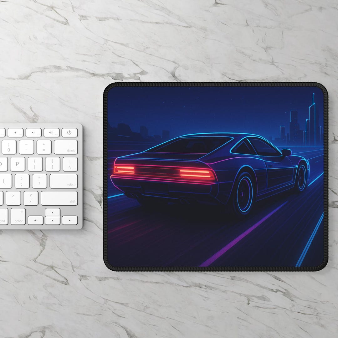 Neon Sports Car Gaming Mouse Pad - Etsy
