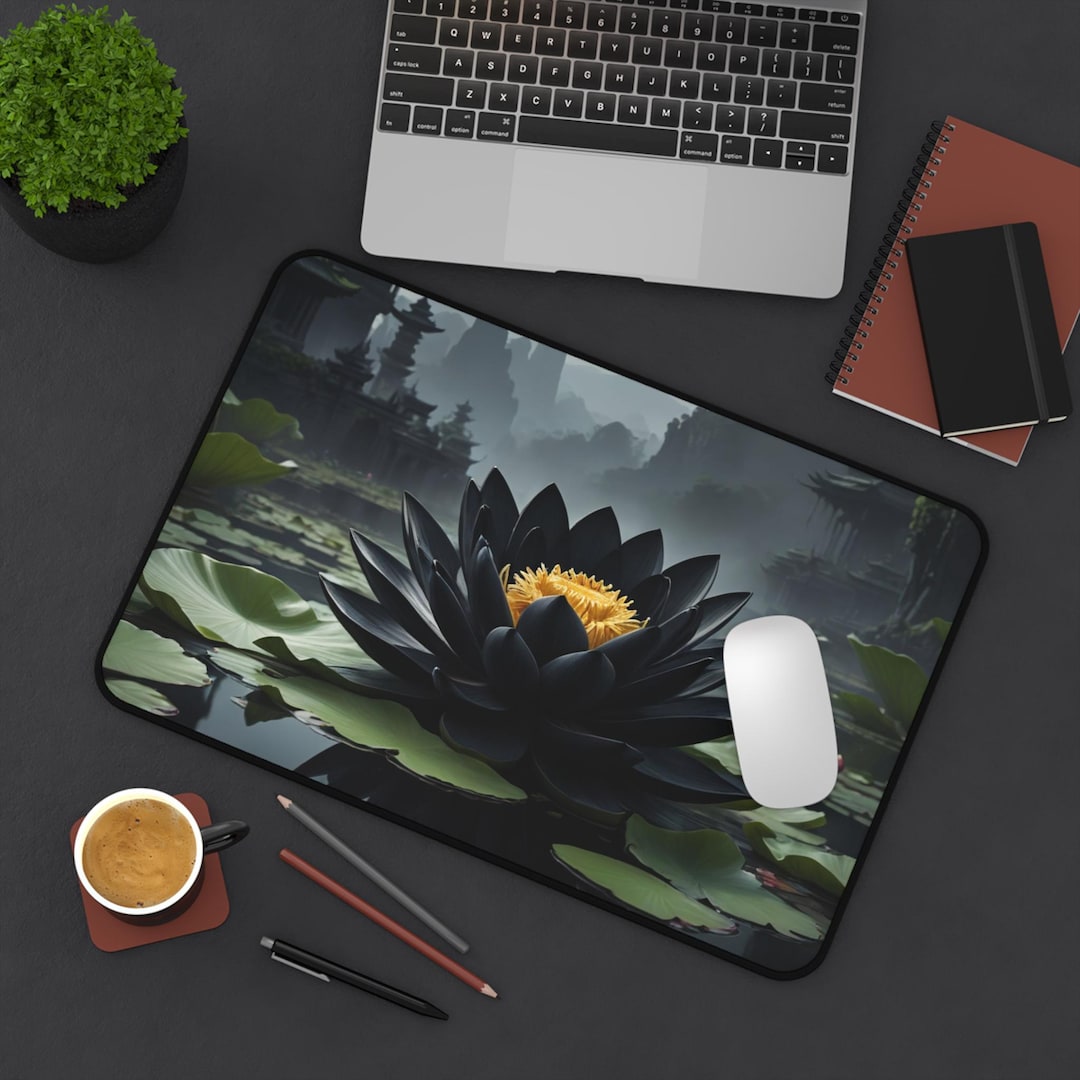Black Lotus Mouse Pad - Etsy