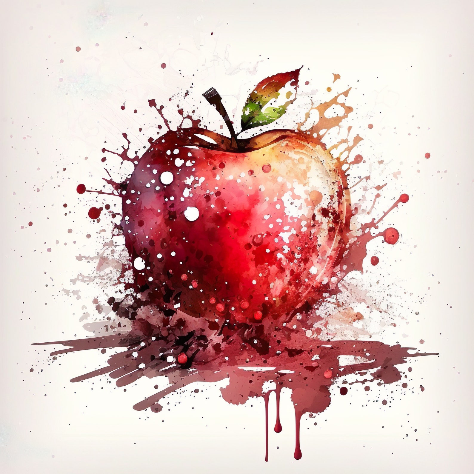 Apple Fruit Watercolor [DIGITAL PRINT] - Etsy
