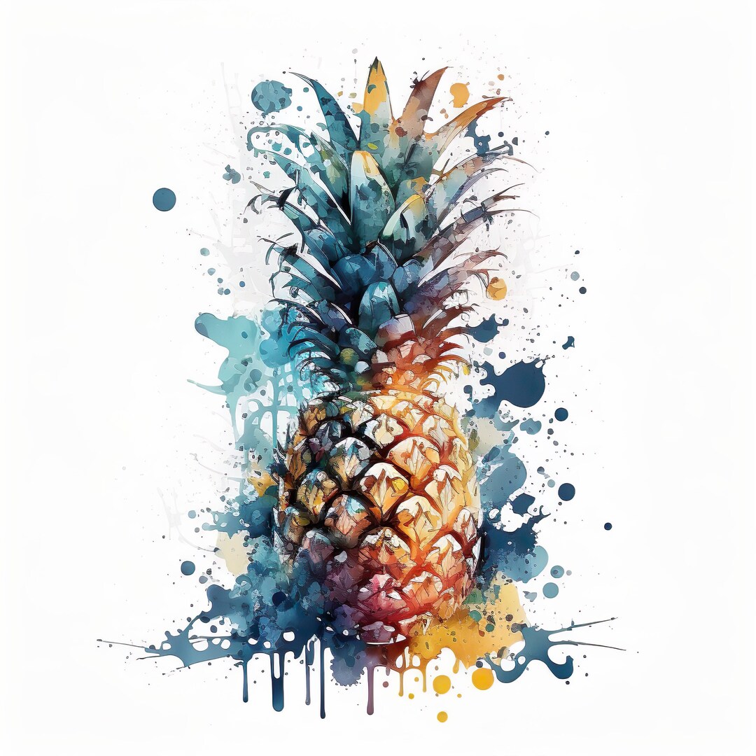 Pineapple Watercolor [DIGITAL PRINT] - Etsy