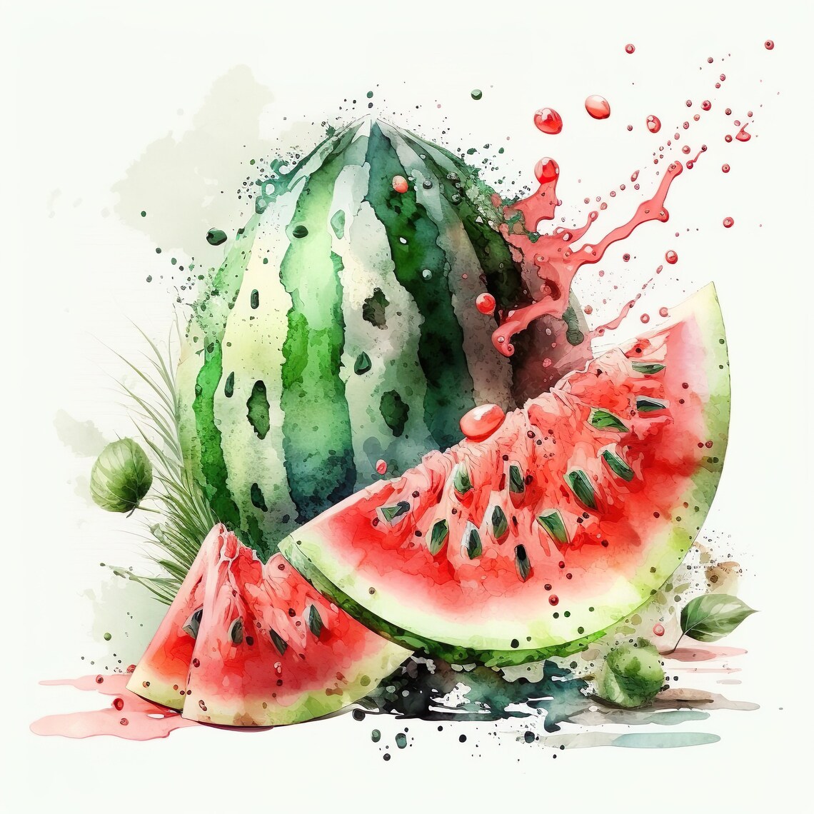 Watermelon Watercolor [DIGITAL PRINT] - Etsy