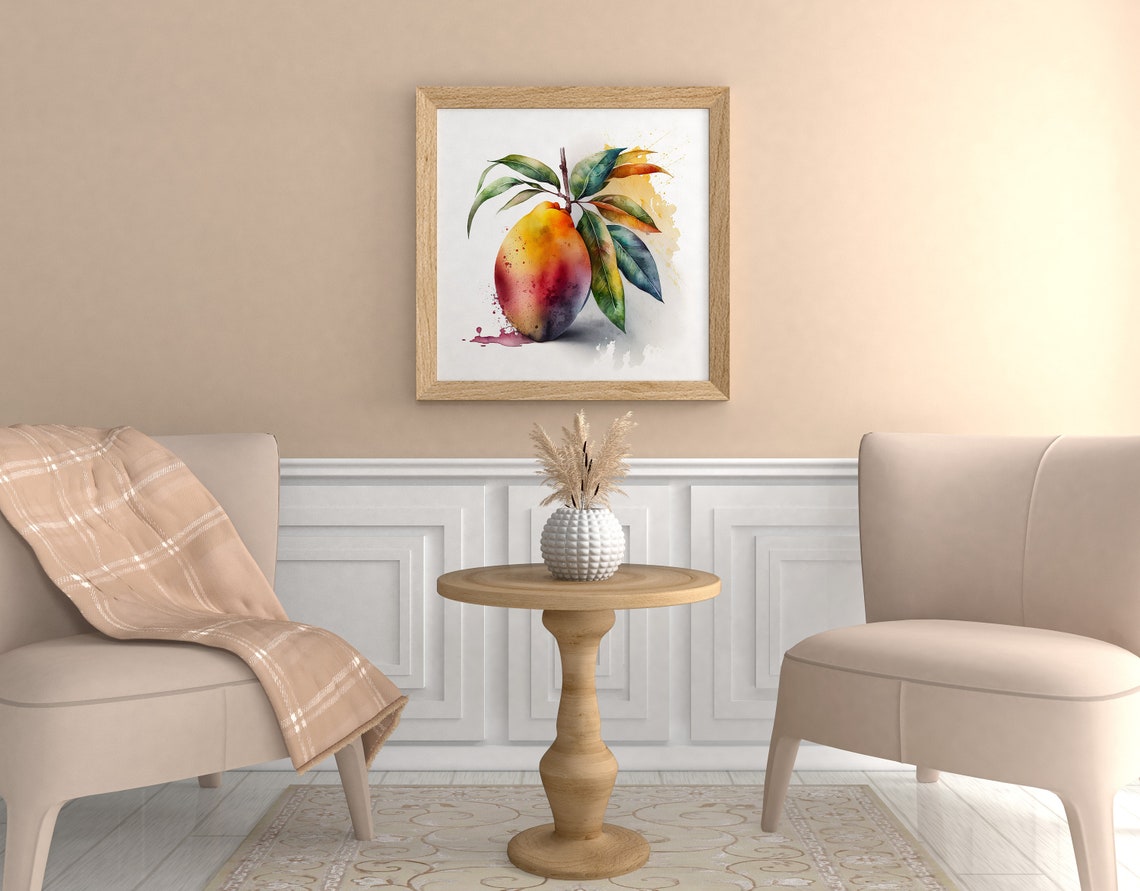 Mango Print | Watercolor | Digital Download | Digital Art | Fruit Art ...