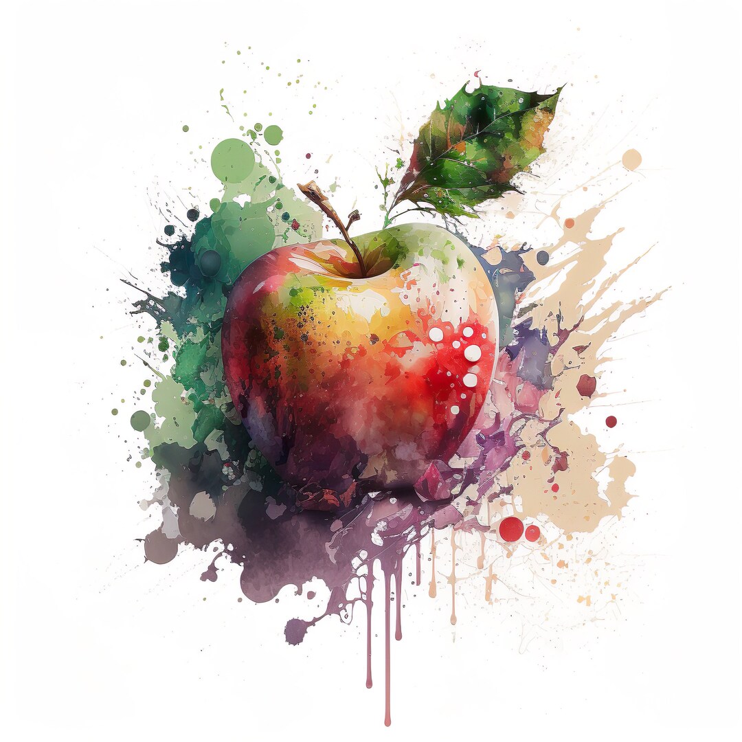 Apple Fruit Watercolor [DIGITAL PRINT] - Etsy