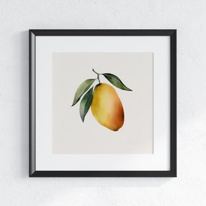 Mango Print | Watercolor | Minimalist | Digital Download | Digital Art ...