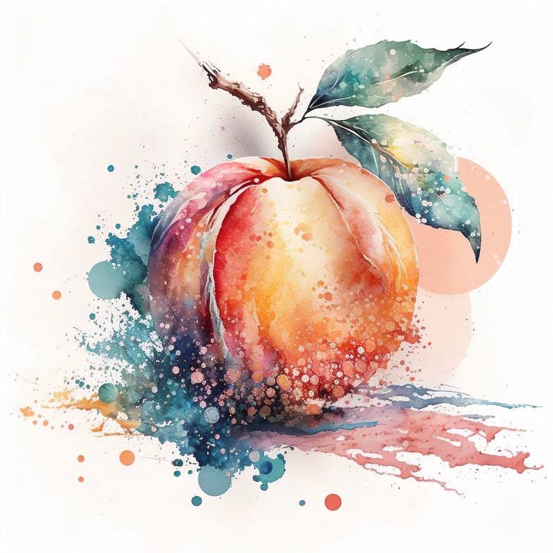 Peach Watercolor [DIGITAL PRINT] - Etsy