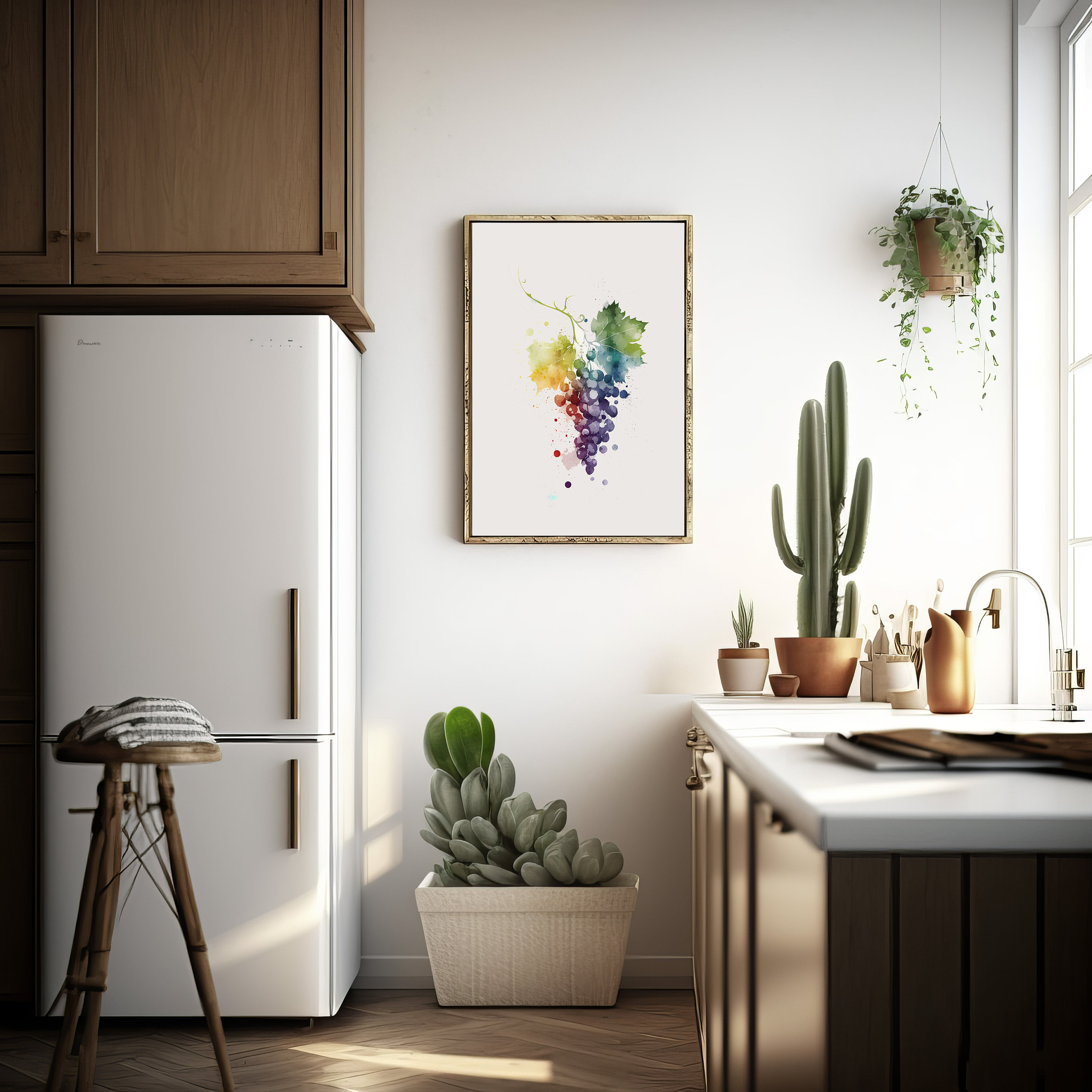 Grapes Print | Watercolor | Digital Download | Original Art | Fruit ...