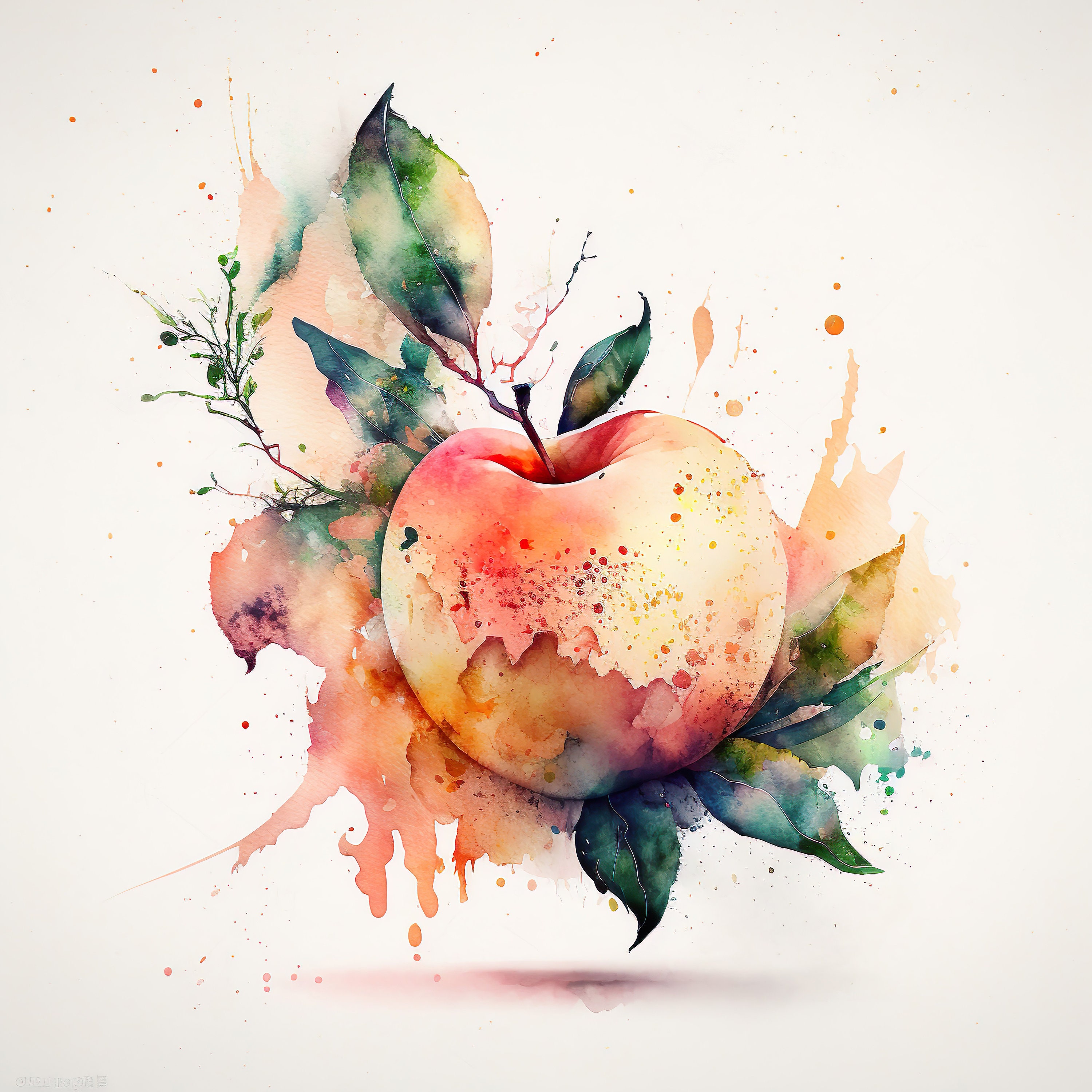 Peach Watercolor [DIGITAL PRINT] - Etsy