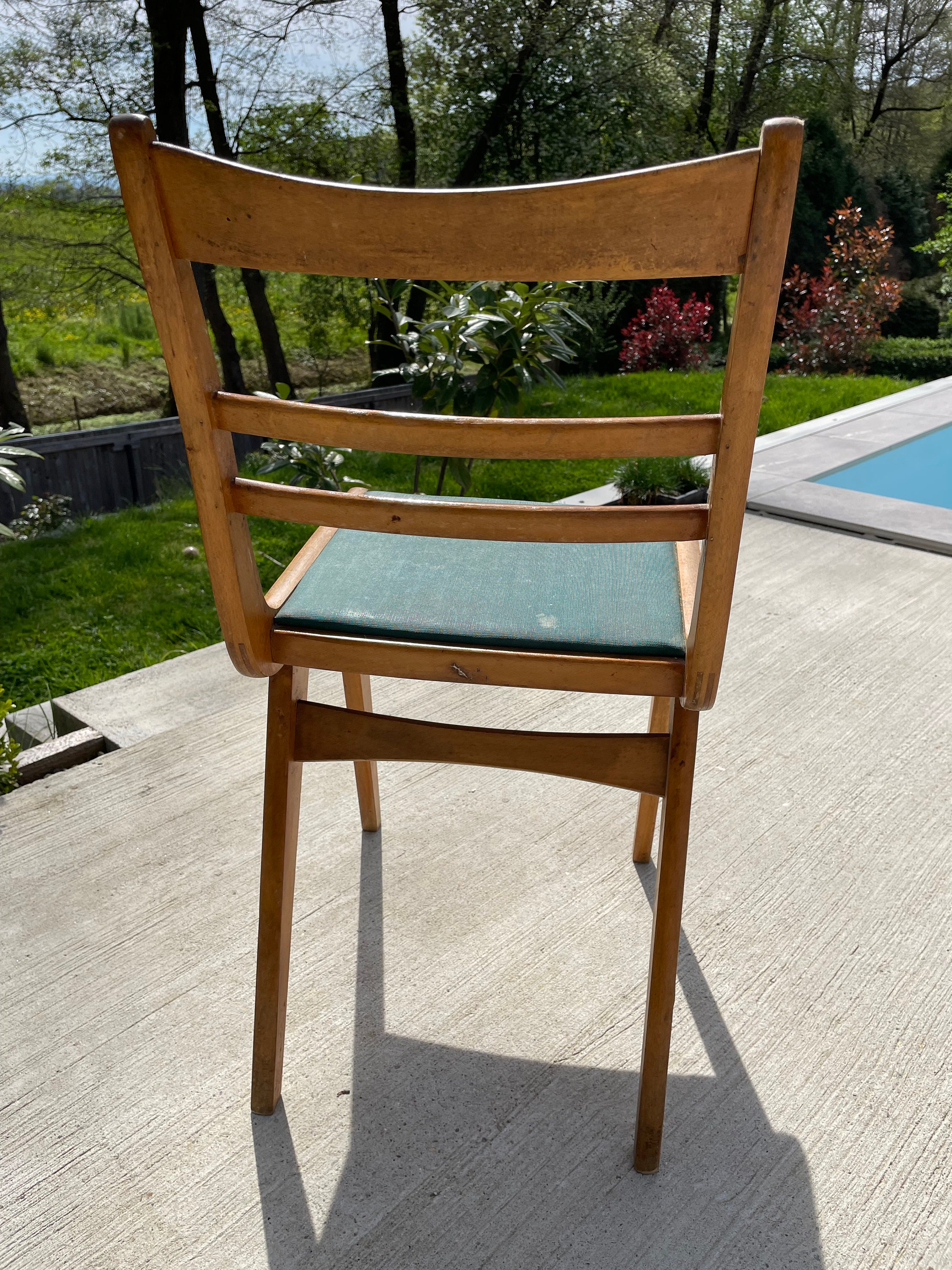 1 of 2 Vintage Wooden Chair / Old Chair / Dining Chair / Space Age ...