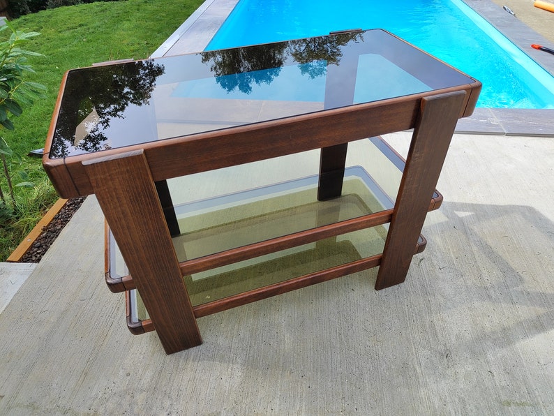 Mid-century Modern Meblo Table/gianfranco Frattini for Casina/smoked ...