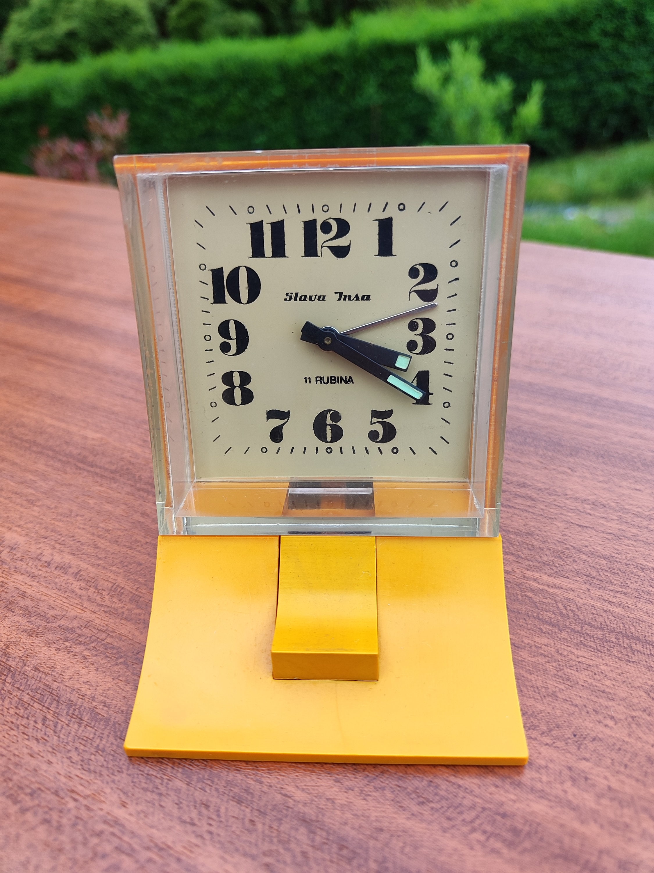 1970s Alarm Clock, Made in Yugoslavia / 70s Space Age Table Clock ...