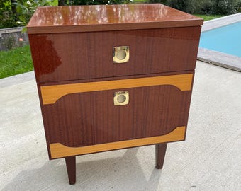Set of 2 Bedside Tables / Vintage Night Table / 70s / Mid-century/retro ...
