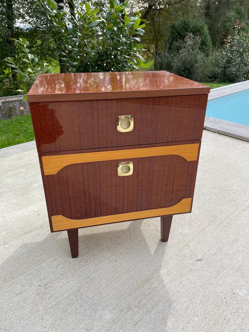 Bedside Table / Vintage Night Table / 70s / Mid-century / Retro ...