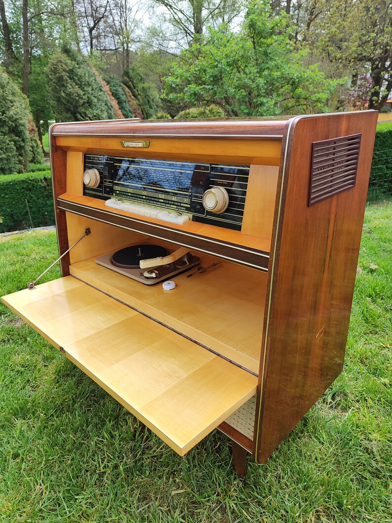 Vintage Riz Radio and Record Player Cabinet / Vintage HI FI / Stereo ...