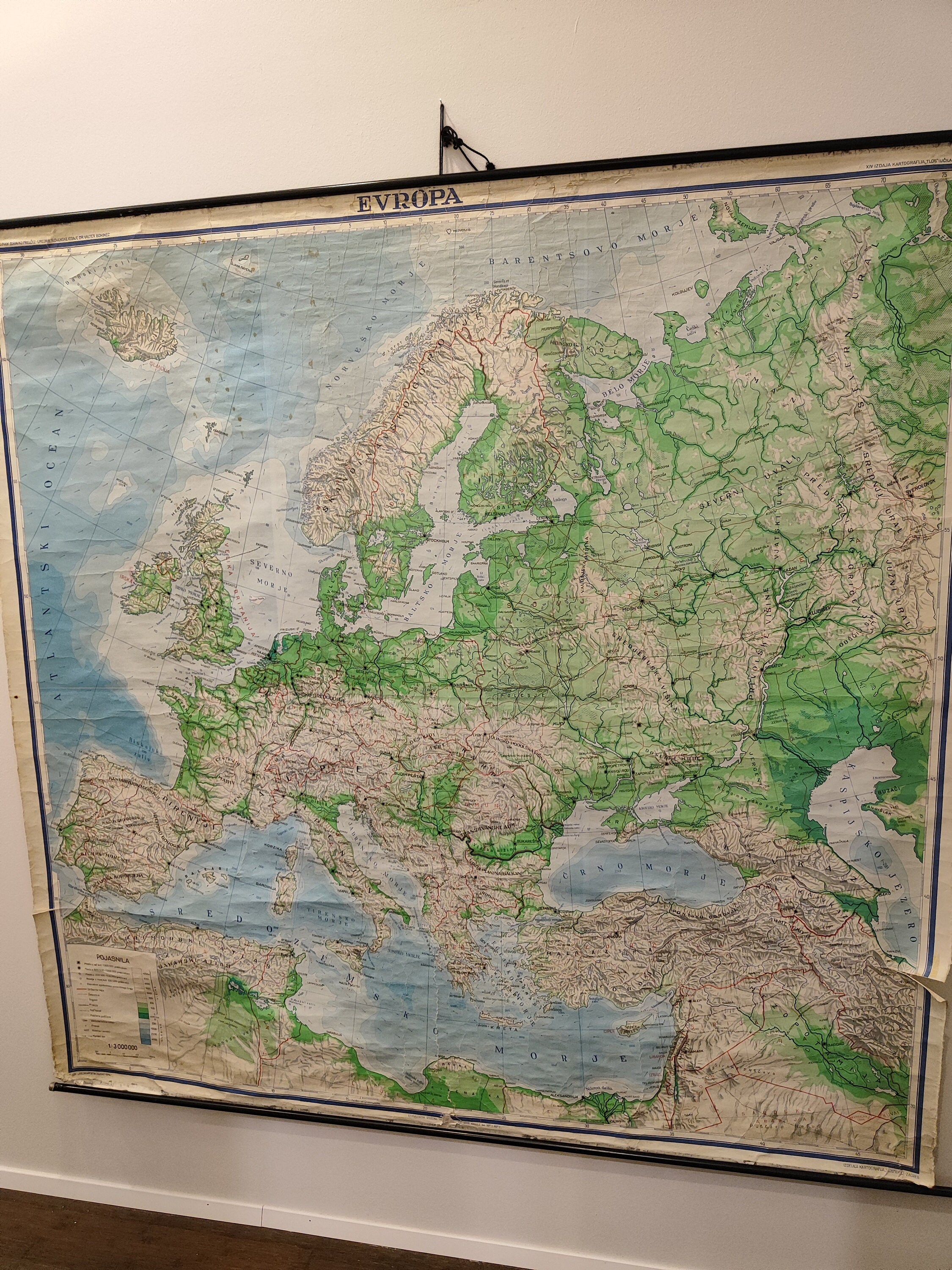 Map of Europe/old School Poster/school Supplies/learning Accessory ...