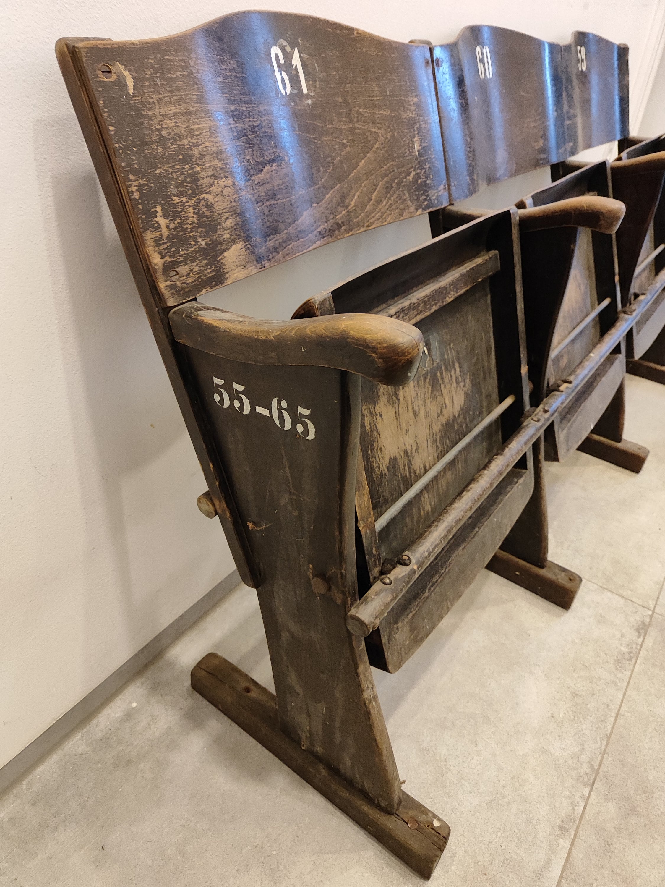 Theater Bench/cinema Armchair/antique Theater Seats/entryway Bench ...