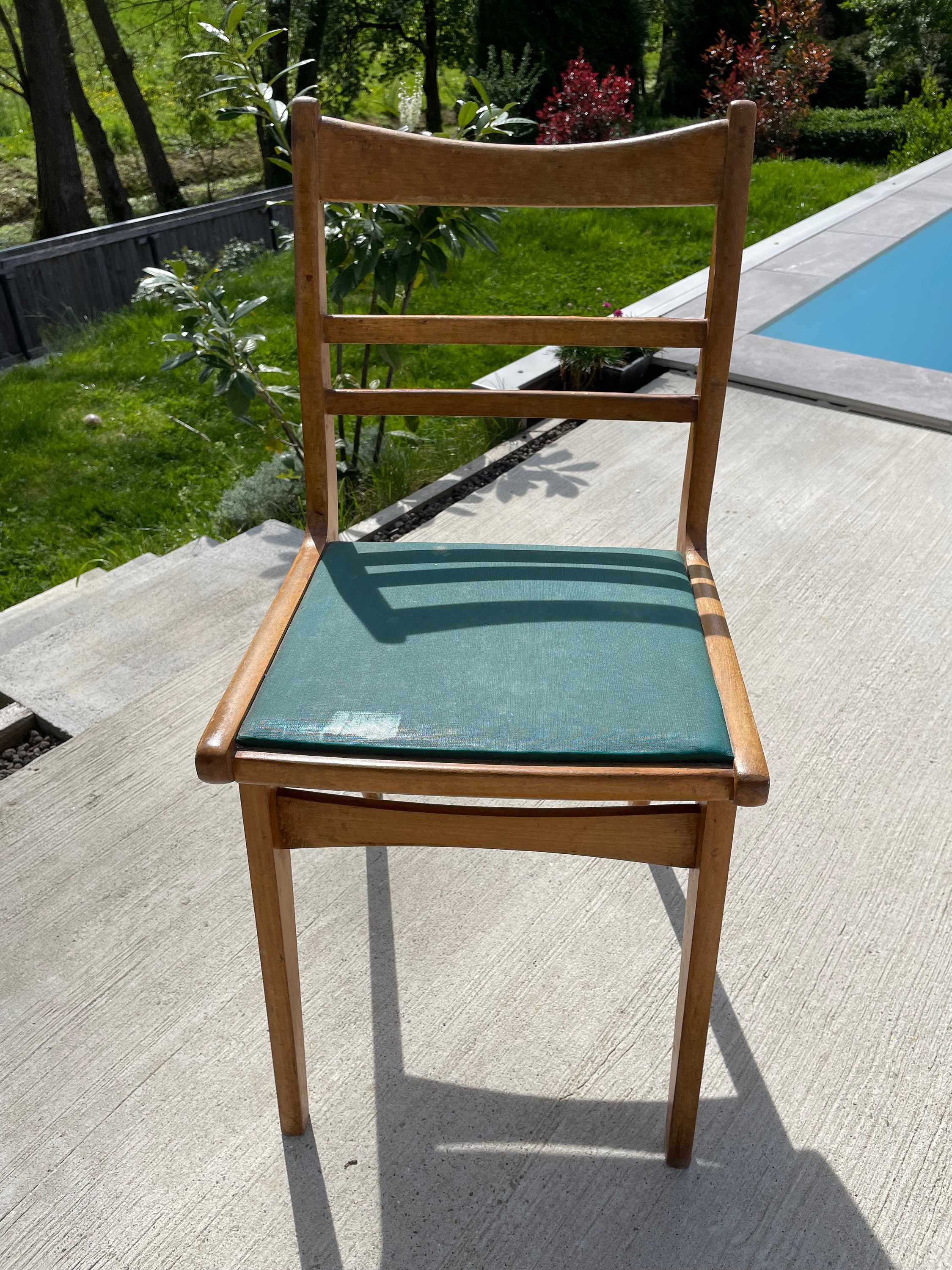 1 of 2 Vintage Wooden Chair / Old Chair / Dining Chair / Space Age ...