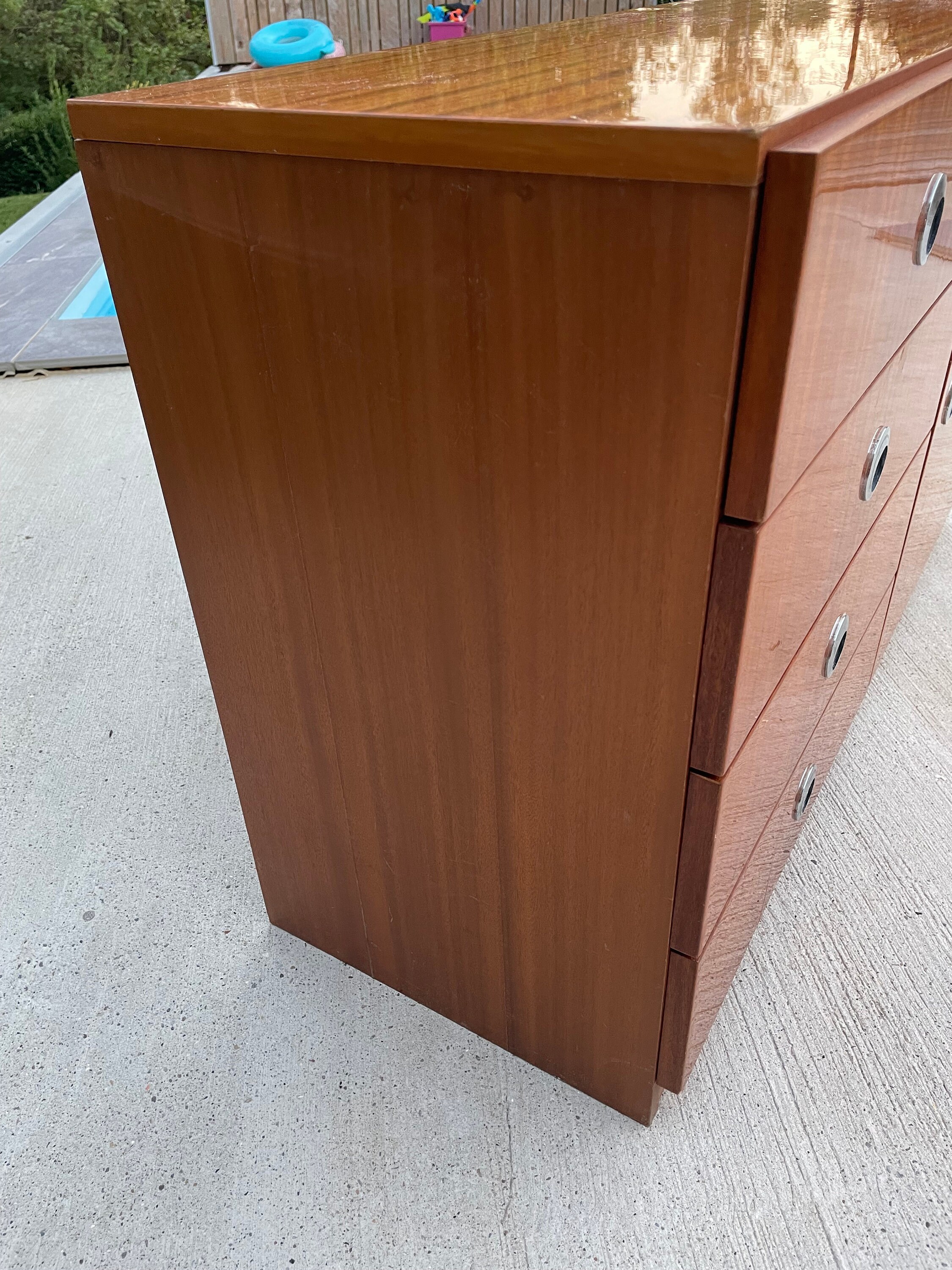 Mid-century Console Table/70's Polished Furniture/vintage Yugoslavian ...