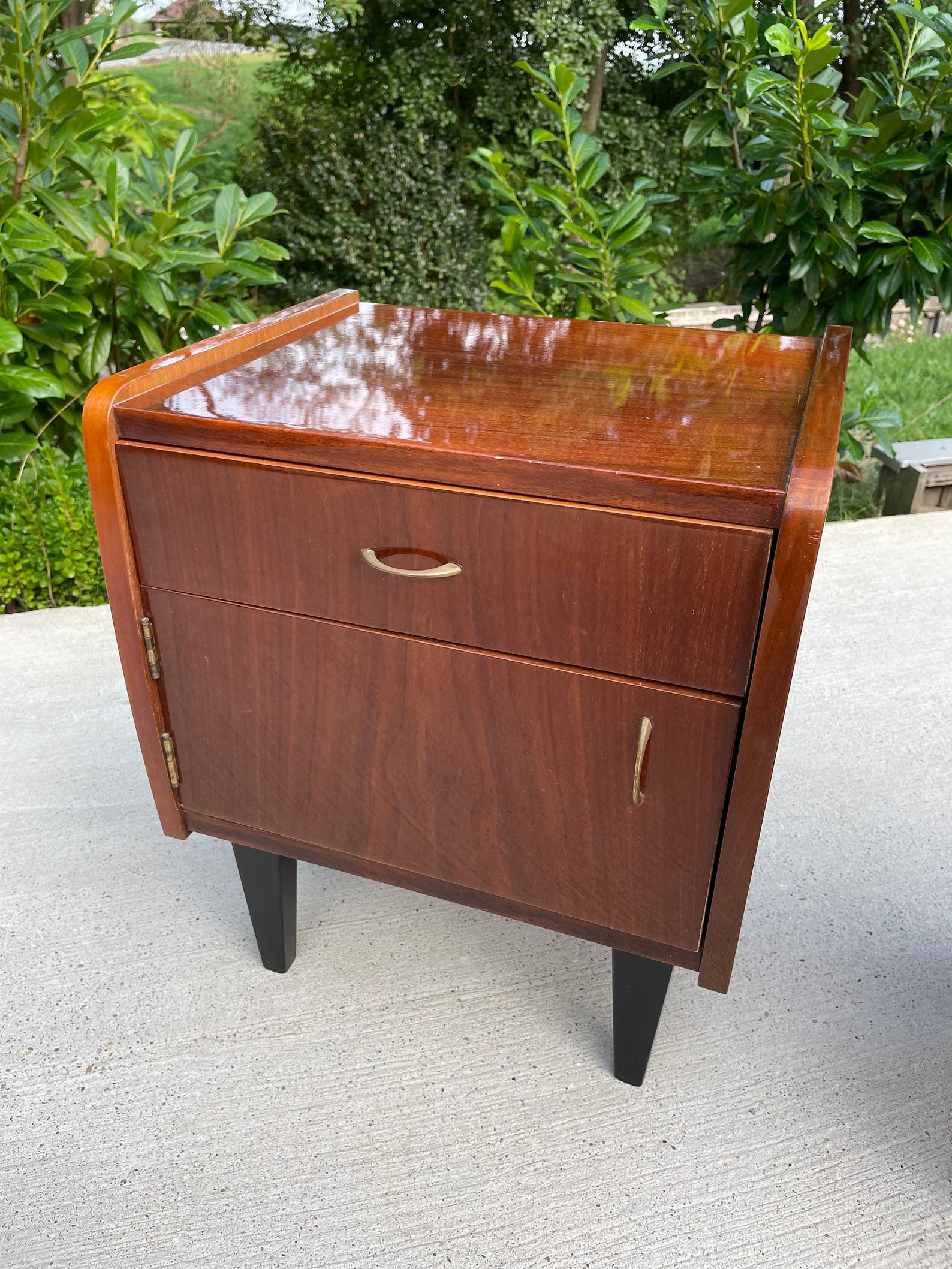 Vintage Yugoslavian Nightstands/pair of 2/vintage Night Tables/bedside ...